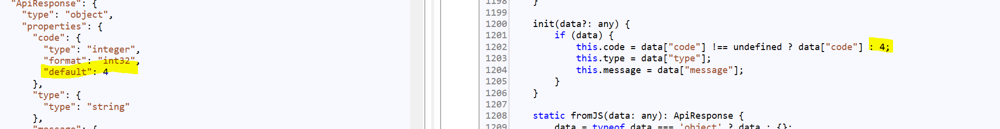Integers without formats don't generate default values in code · Issue #869 · RicoSuter ...