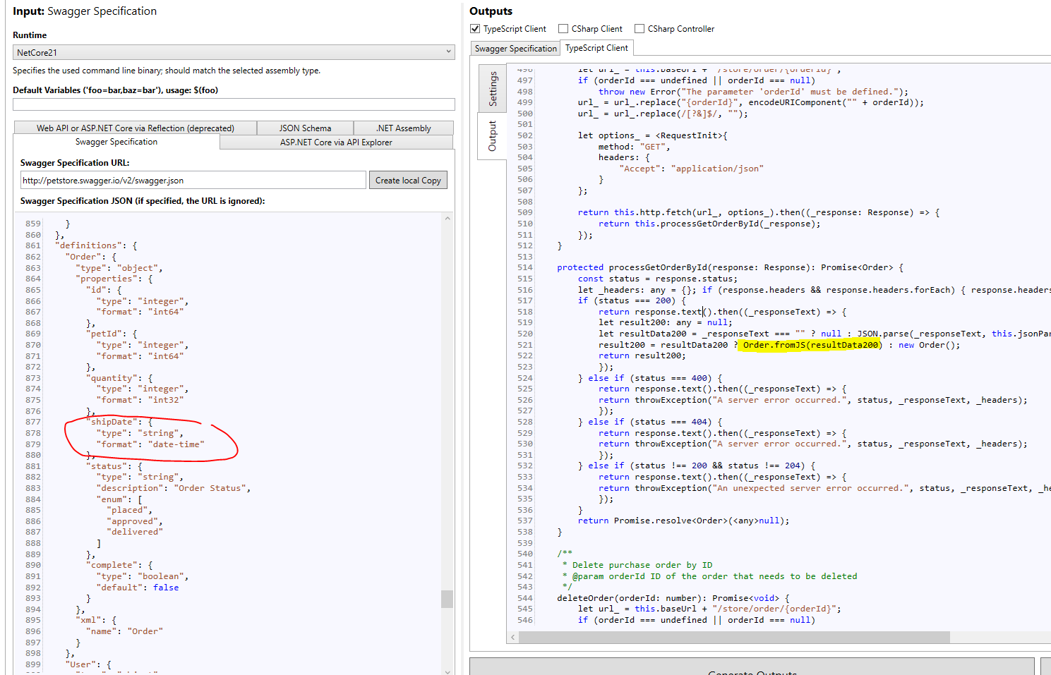 C DateTime Is Generated As String In Javascript typescript Type Is