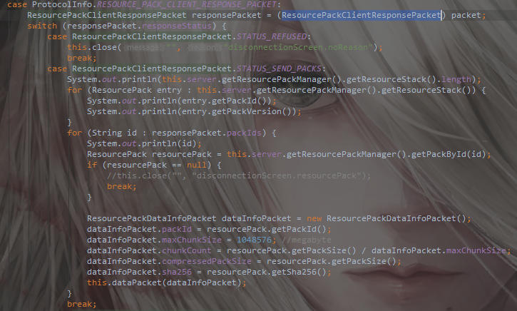 Unable to load when more than one resource pack is used · Issue #285 · CloudburstMC/Nukkit · GitHub