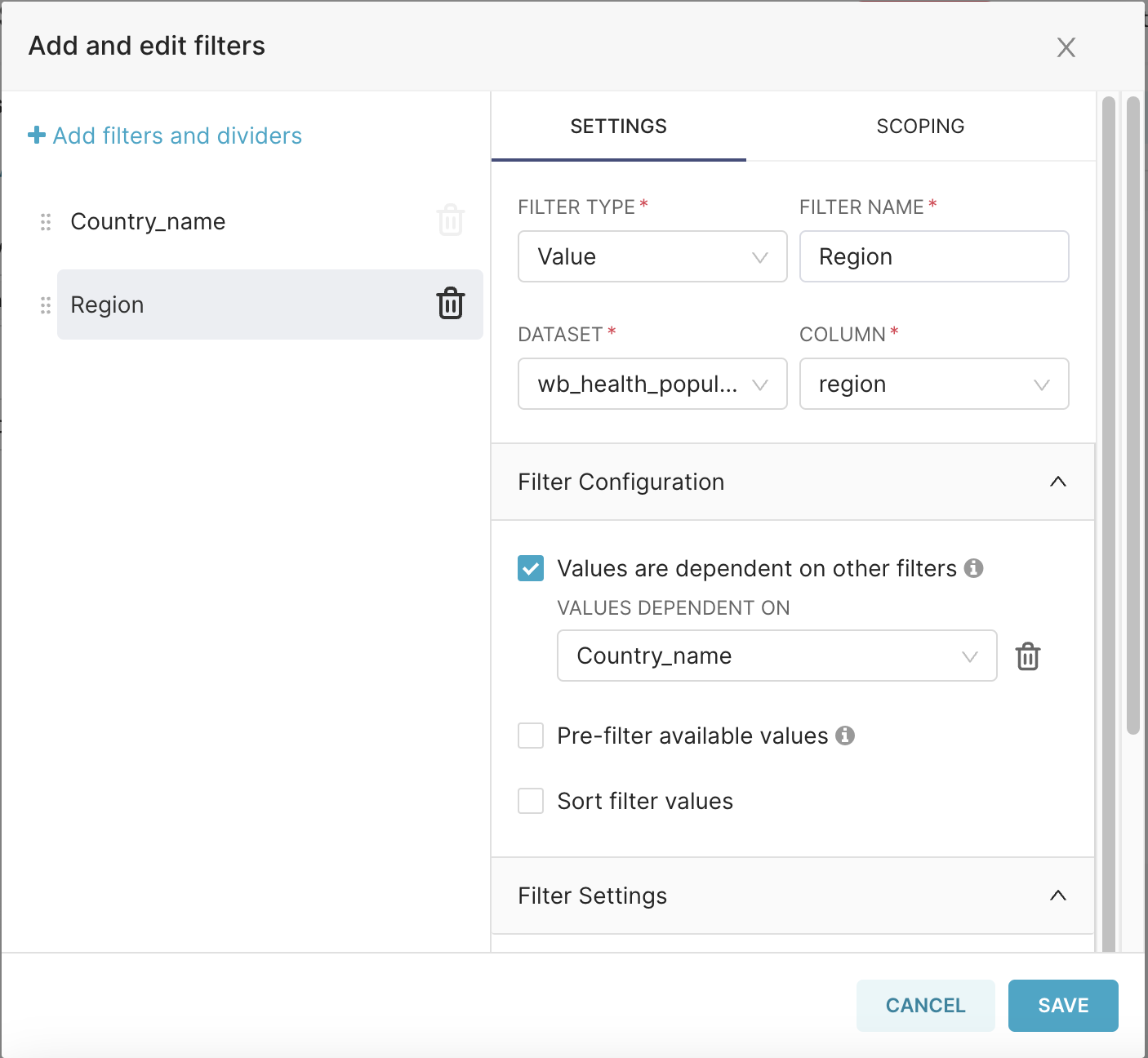 Dependent Filter Issue :- If the parent Filter value is changed then the dependent filter with ...