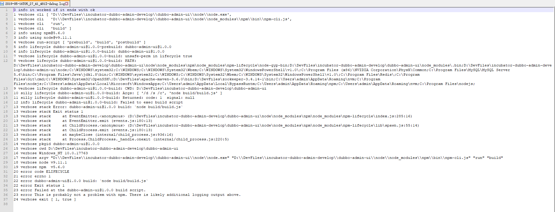 dabbo-admin-ui编译失败 · Issue #396 · apache/dubbo-admin · GitHub