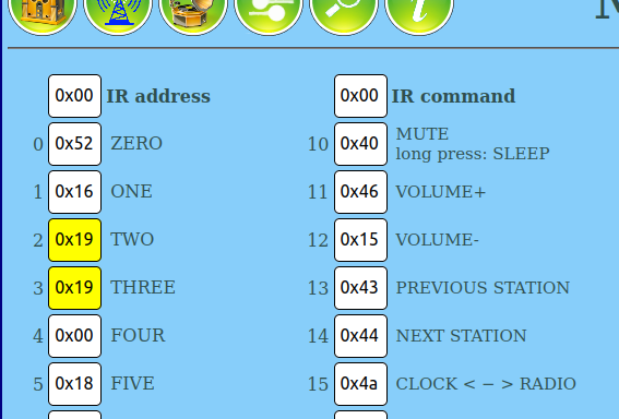 Problem changing IR Remote codes using Web UI · Issue #260 · schreibfaul1/ESP32-MiniWebRadio ...