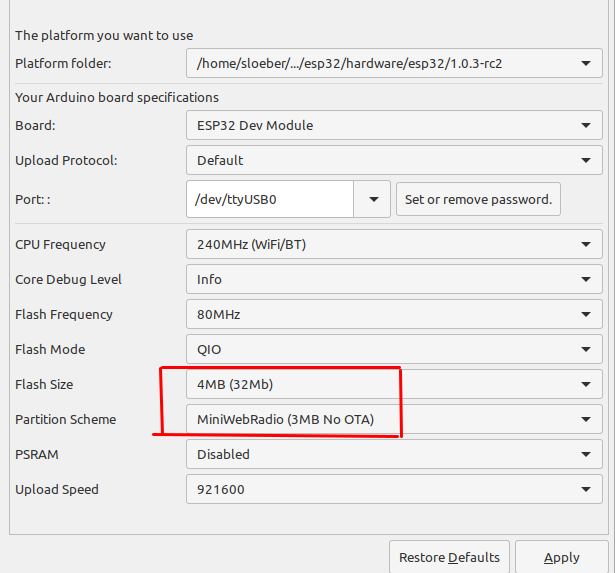 Immer wieder Fehler nach dem compilieren · Issue #28 · schreibfaul1/ESP32-MiniWebRadio · GitHub