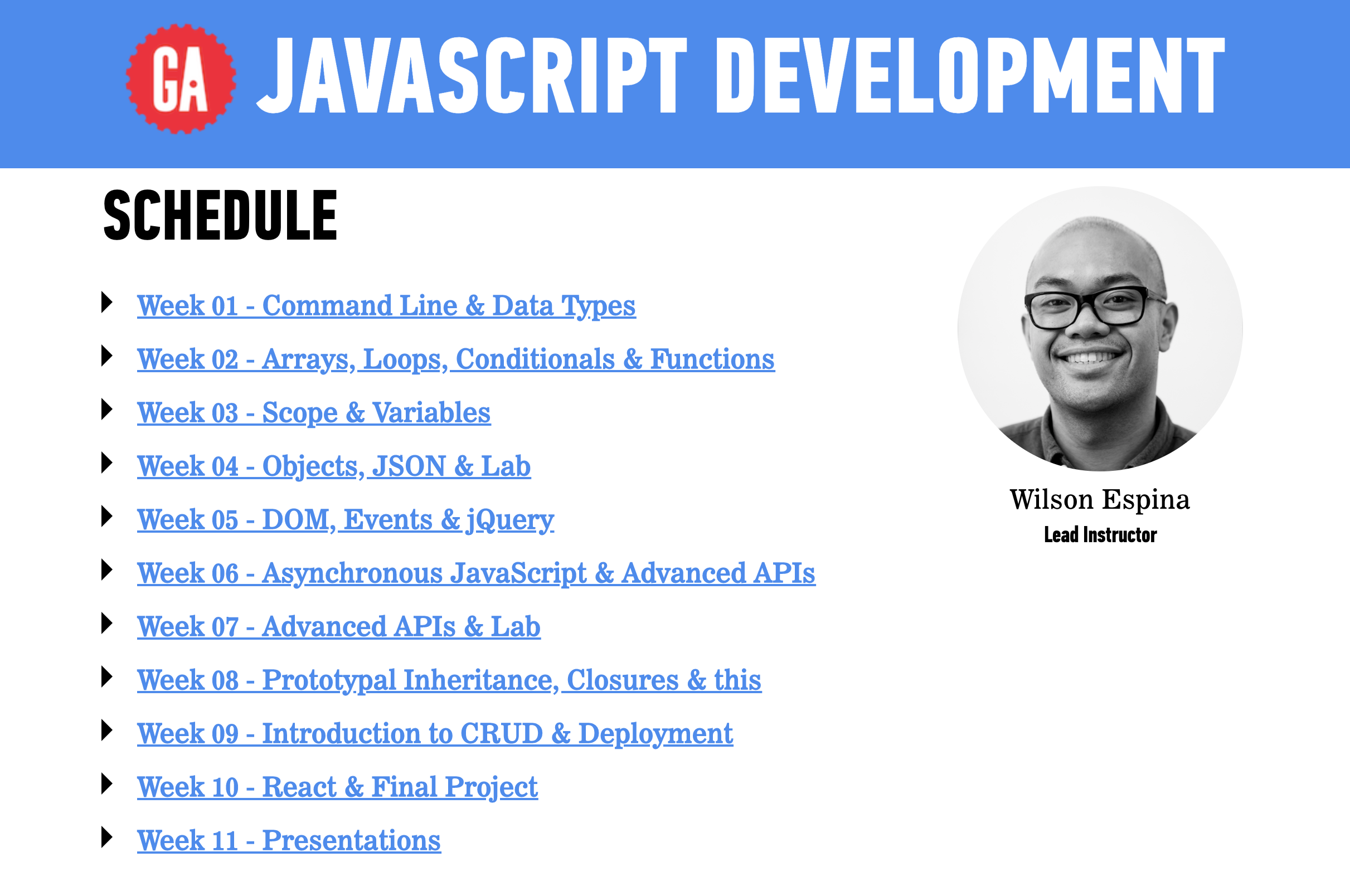 GitHub - wilsonespina/jsd-slides: Slides for the JavaScript Development part-time course at ...