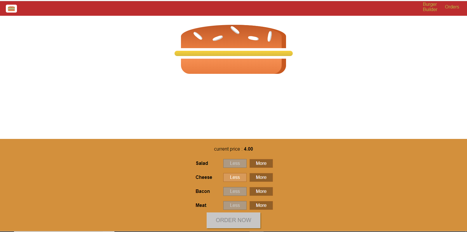 GitHub - mags94/BurgerAppReactJS: Simple yet responsive Burger App for ...