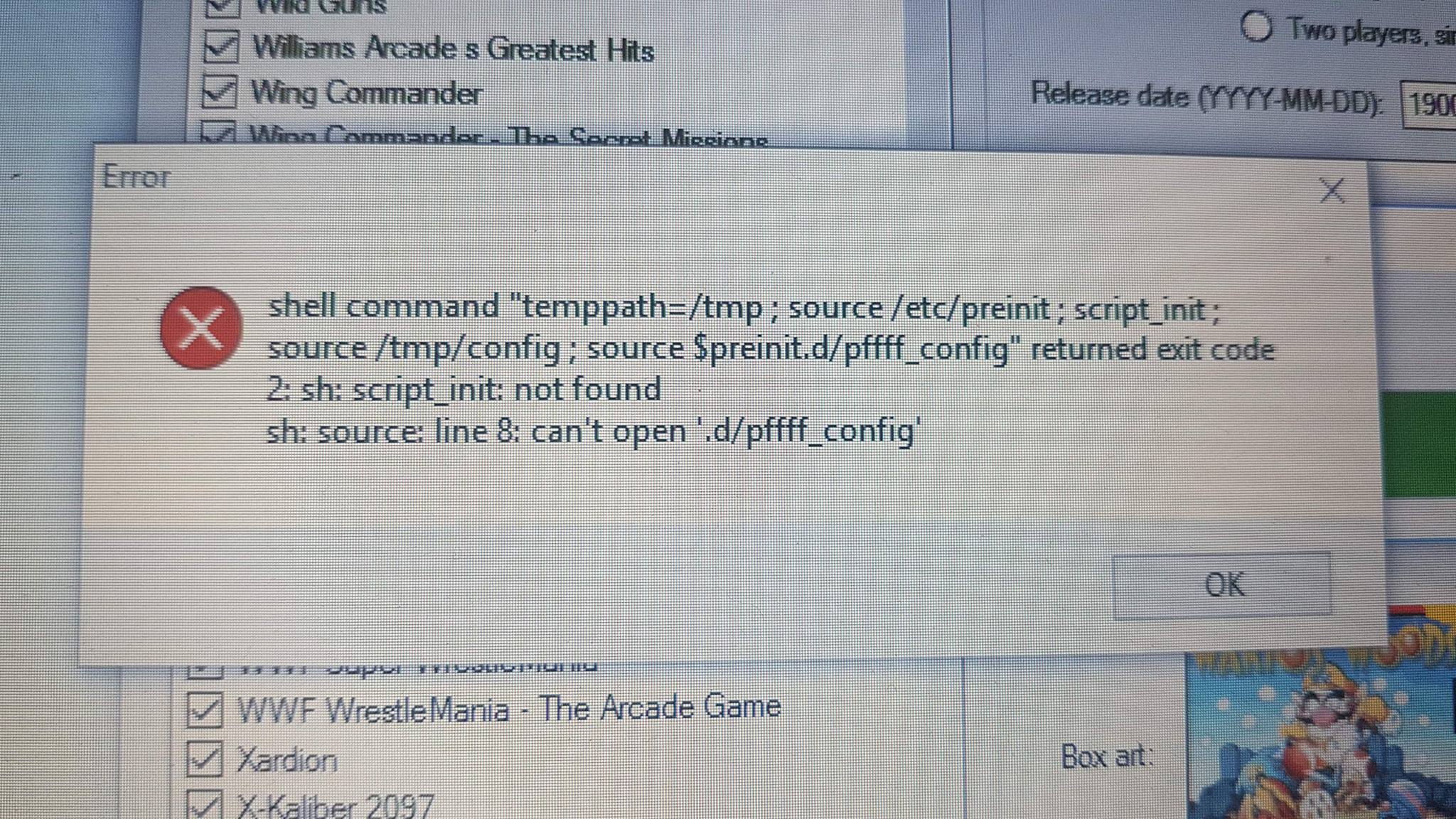 Shell Command error msg on new Flash · Issue #755 · ClusterM/hakchi2 · GitHub