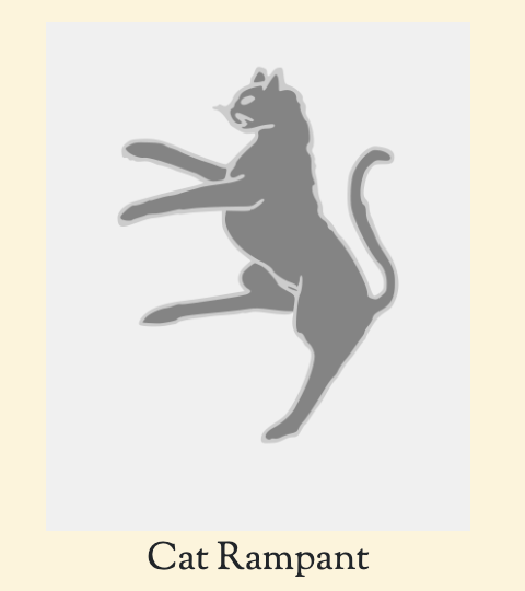 !todo `cat rampant` is emblazoned as `cat winged rampant` (`cat salient ...