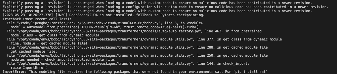 ImportError: This modeling file requires the following packages that ...