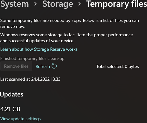 Add the ability to remove files aimed at the installation of updates of ...