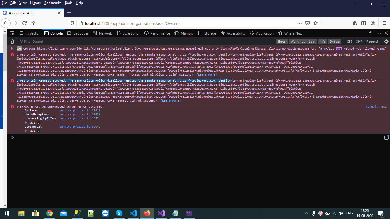 Cross-Origin Request Blocked: The Same Origin Policy disallows reading the remote resource at ...