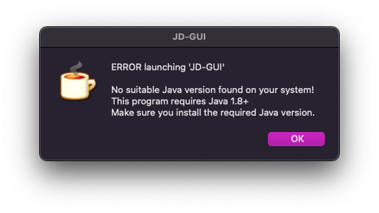 Jd Gui Fails To Run On Mac Mini M1 With Macos 1331 And Java Version 2001 2023 04 18