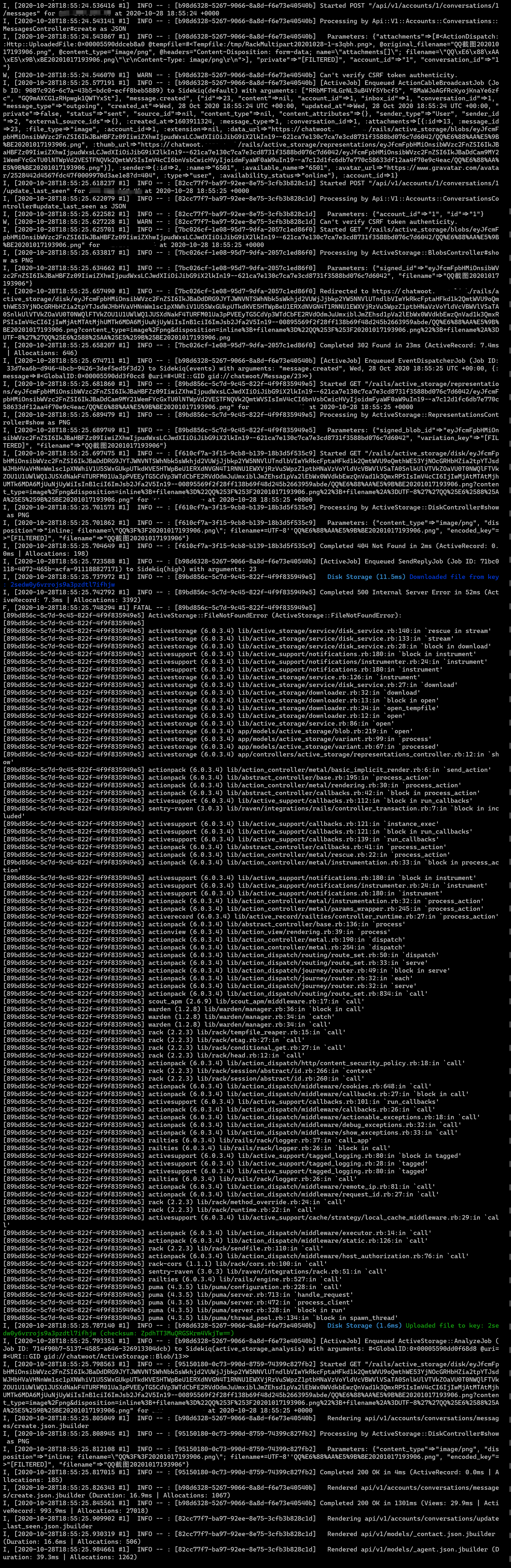 Bug: Server responds with a broken image url on file upload · Issue #1372 · chatwoot/chatwoot ...
