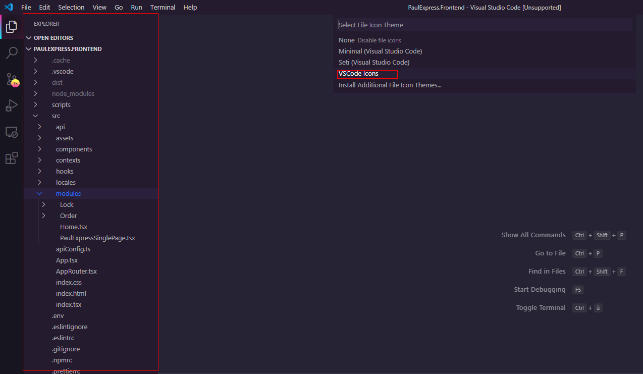 All the extension icons in the activity bar are gone after last update ...