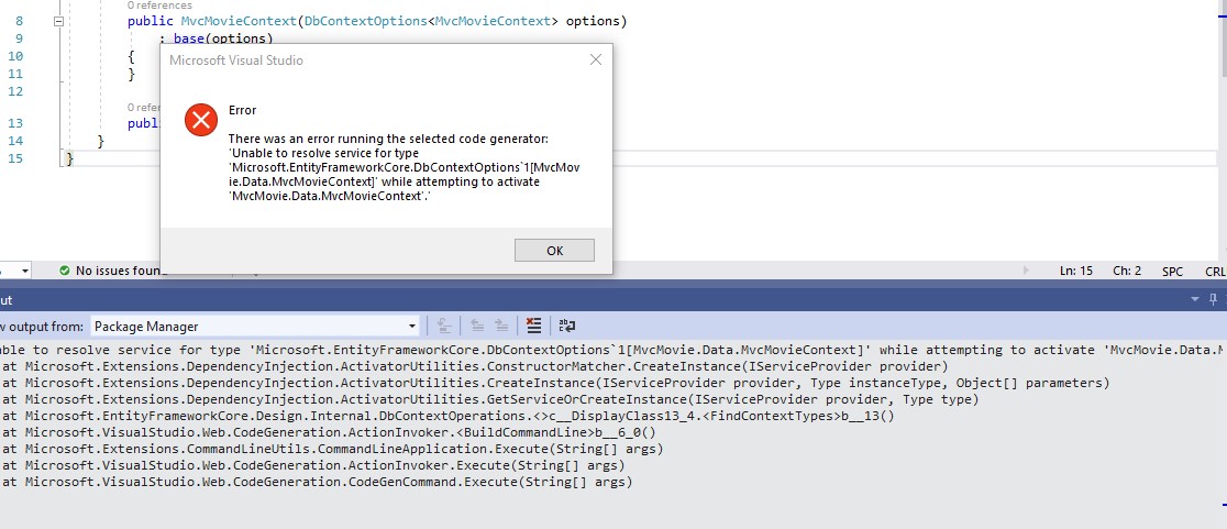 Add > Scaffolded Item section does not work · Issue #20692 · dotnet/AspNetCore.Docs · GitHub