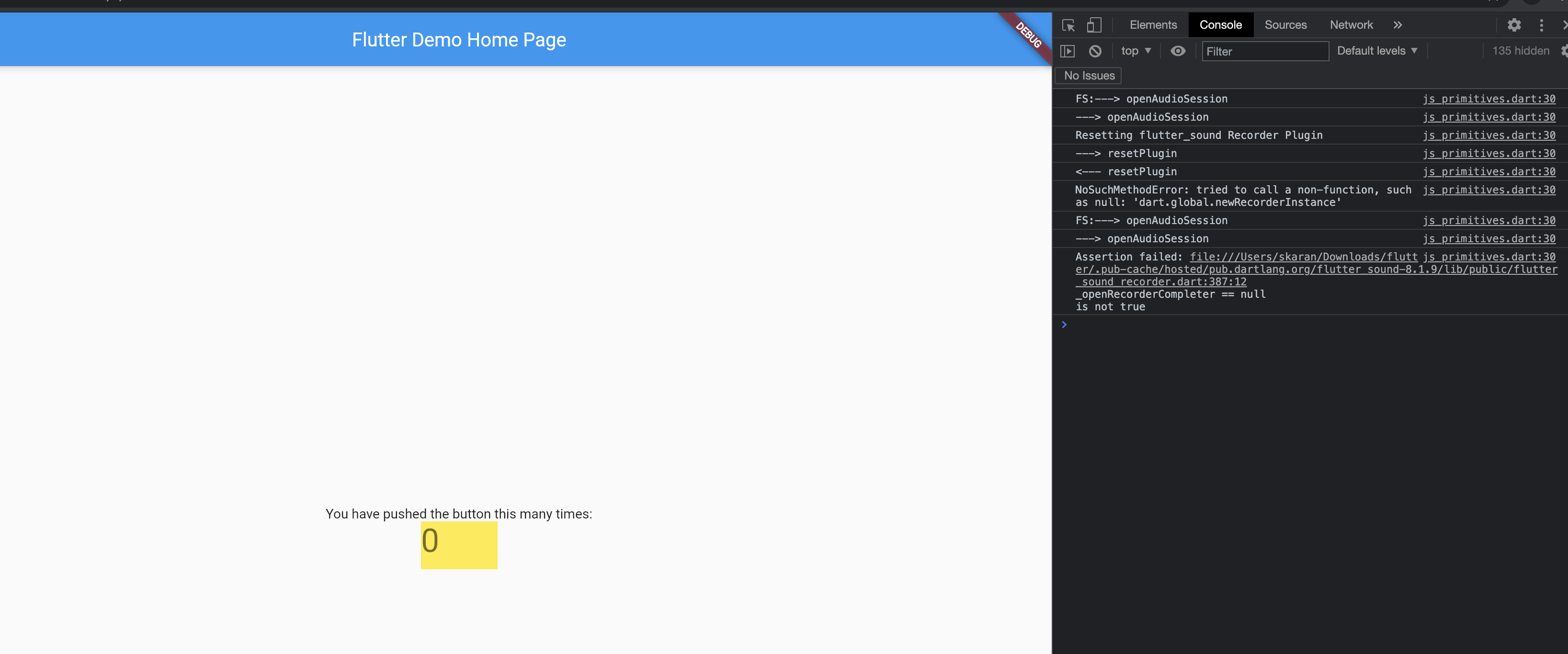 [BUG]:Record audio is not working in web. · Issue #727 · Canardoux/flutter_sound · GitHub