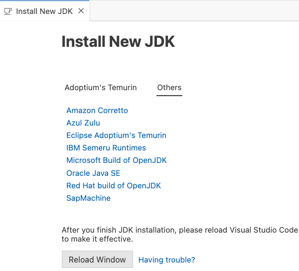 Offer Oracle Graalvm In The List Of Install New Jdk · Issue 1208 · Microsoftvscode Java Pack 