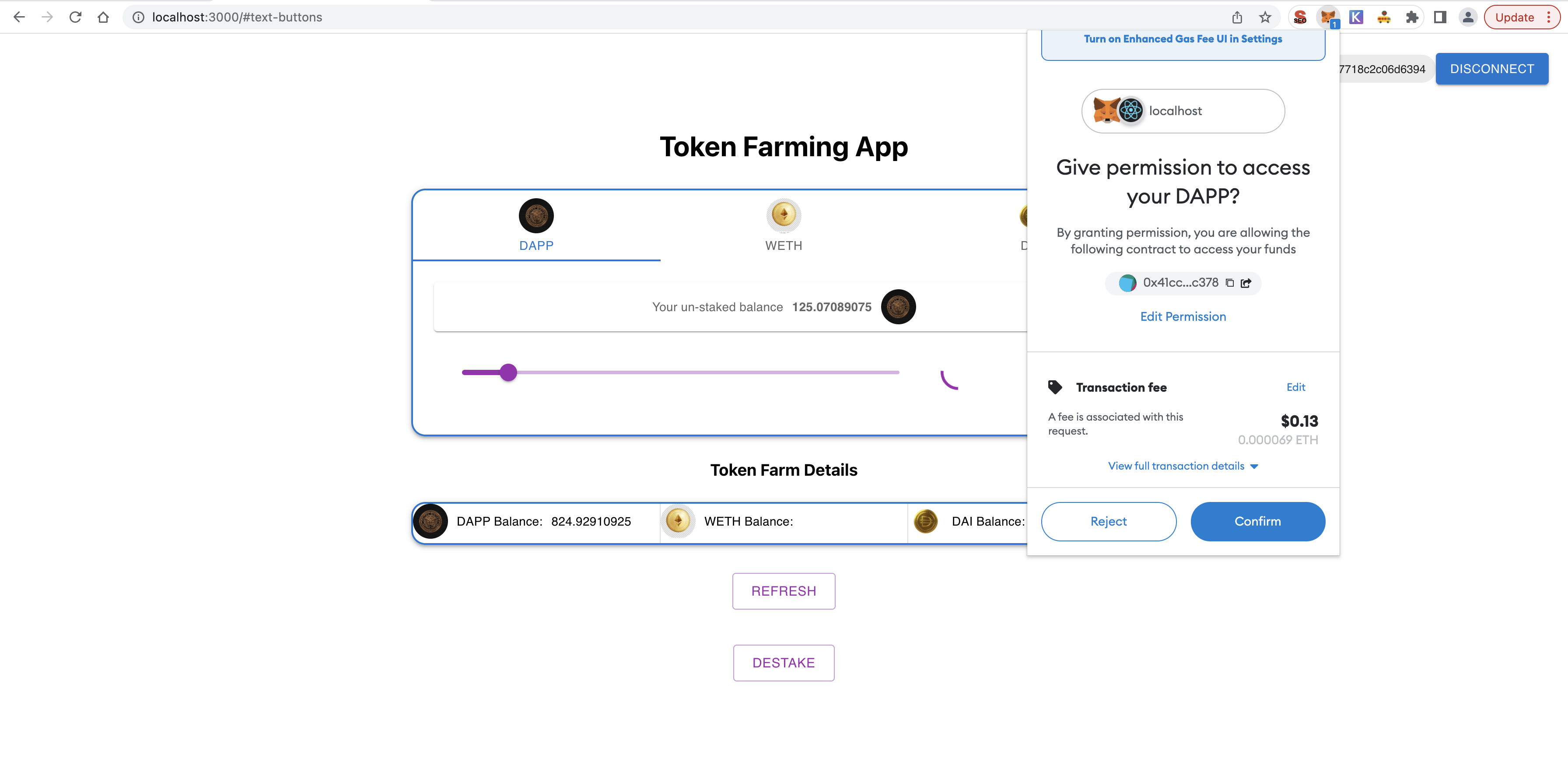 GitHub - sharansh123/TokenFarming: Decentralised App allowing users to stake their coins in ...