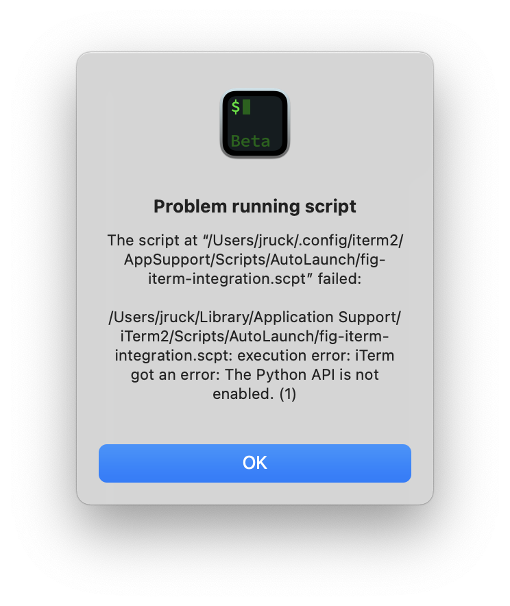 Problem Running Script In Iterm2 · Issue 365 · Withfigfig · Github 