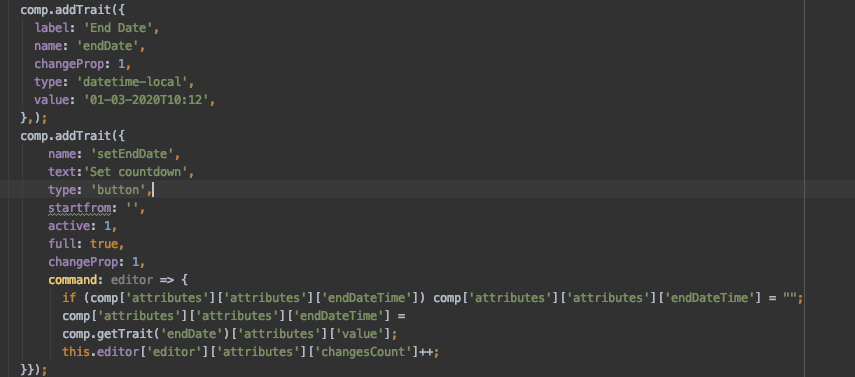 Set a button from Component settings active on click · Issue #2584 · GrapesJS/grapesjs · GitHub