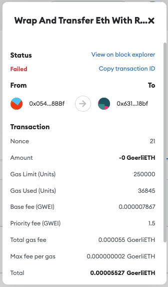 [QA] user can click on proceed with 0.00 amount but the process fails ...