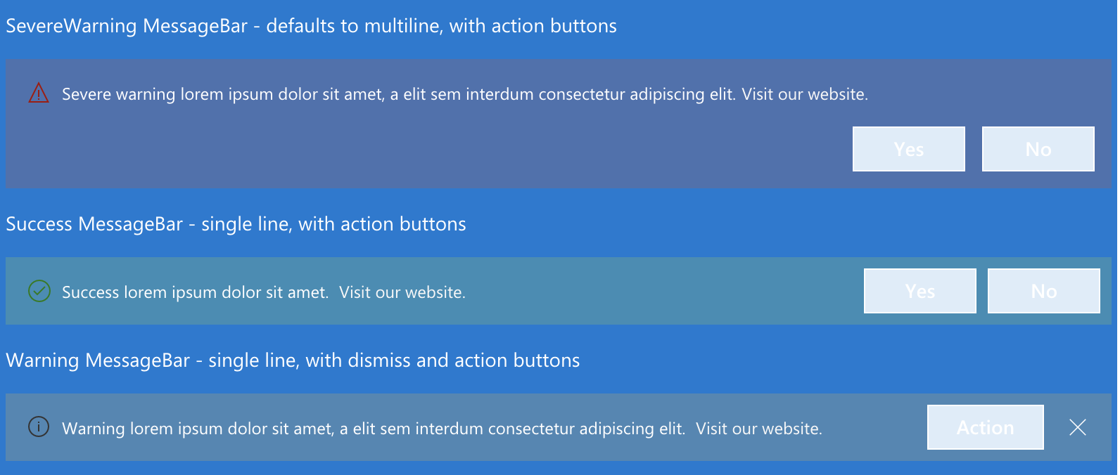 MessageBar doesn't look right on strong colored backgrounds · Issue #7939 · microsoft/fluentui ...