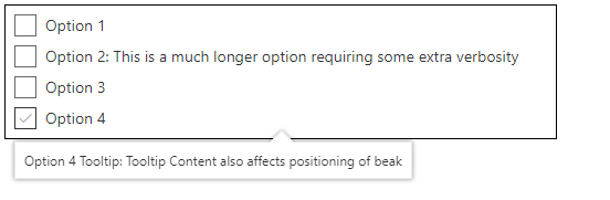API surface for Tooltip/Callout doesn't allow proper position of beak even with DirectionalHint ...