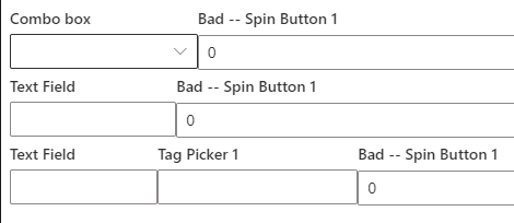 Spin button labels don't align vertically with other control types ...
