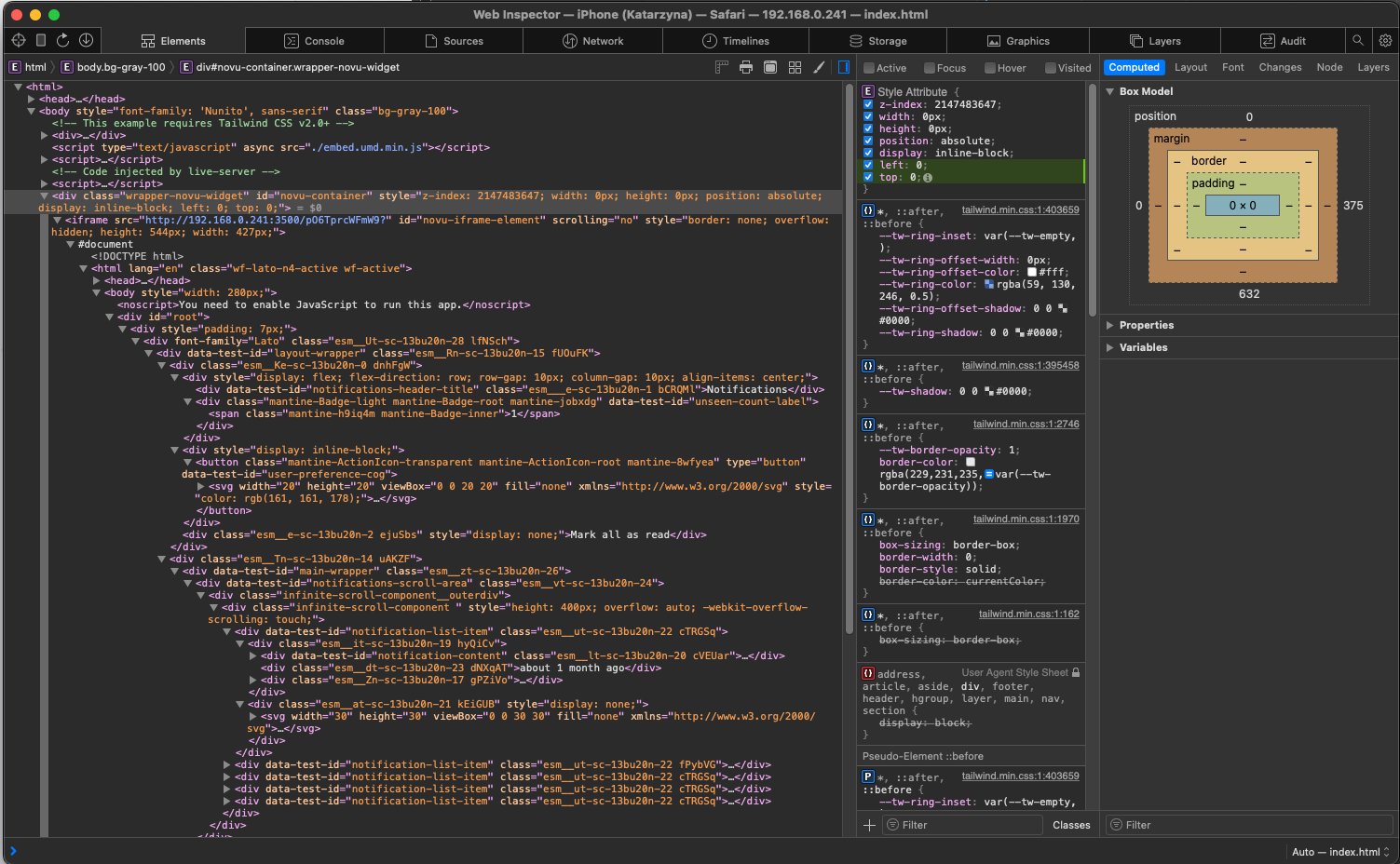 [NV-1250] 🐛 Bug Report: No counter nor any popup running Safari browsers · Issue #1090 · novuhq ...