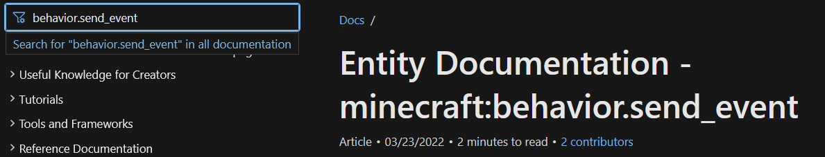 Search not finding results · Issue #310 · MicrosoftDocs/minecraft-creator · GitHub
