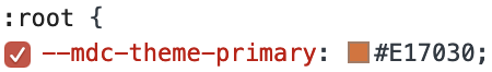 The text colour for .mdc-drawer .mdc-list-item--activated doesn't use ...