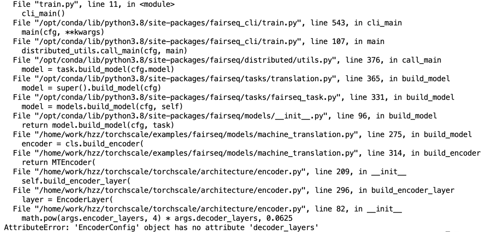 Attributeerror Encoderconfig Object Has No Attribute Decoder Layers · Issue 43 · Microsoft