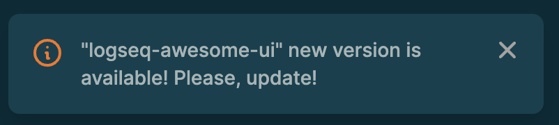 Asking to update even when is updated · Issue #11 · yoyurec/logseq-awesome-ui · GitHub