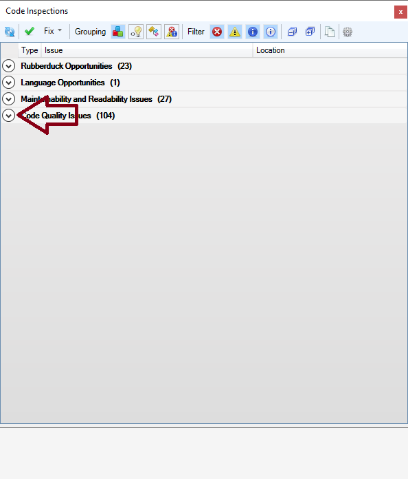 Inspection results headers expand/collapse all groups · Issue #4960 · rubberduck-vba/Rubberduck ...