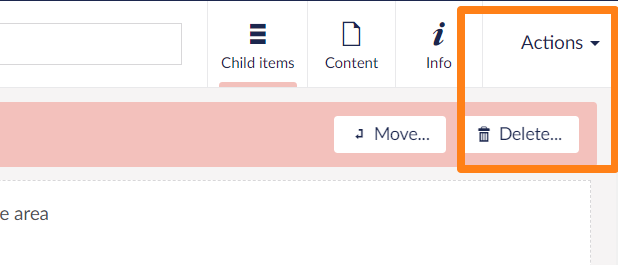 UX: Actions Menu Delete Option on Media Folder Confusion with Selected Child Items Delete ...