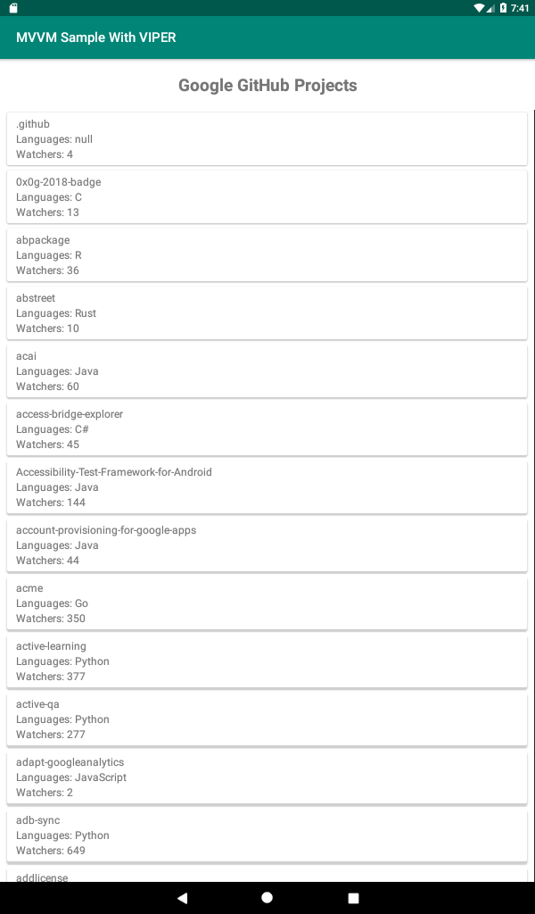 GitHub - IosephKnecht/VIPER-sample: A project demonstrating presentation pattern VIPER.