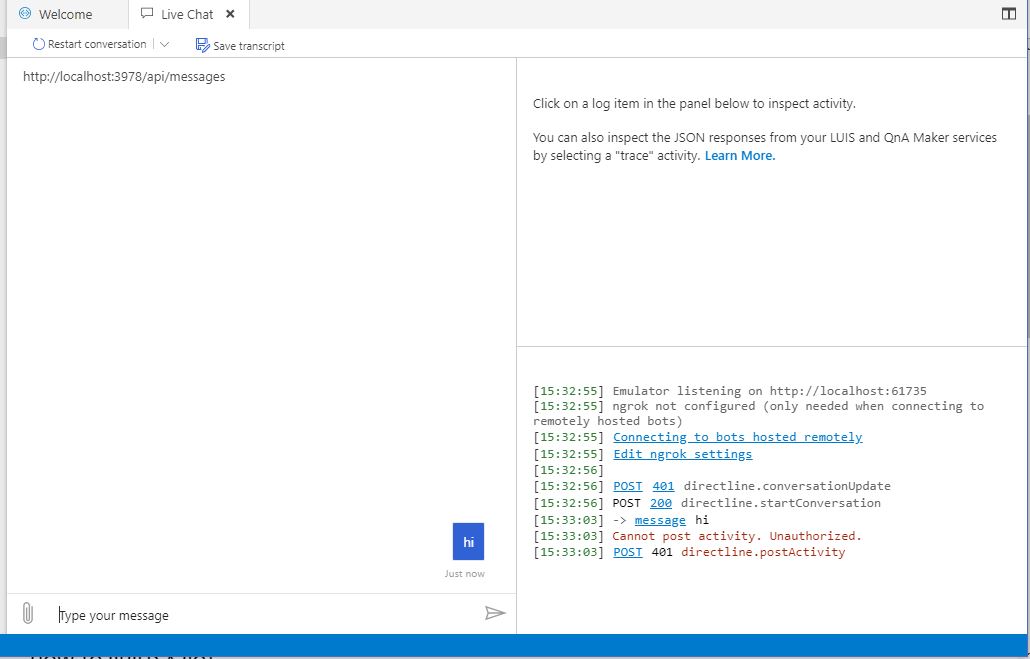 Unable to get response from NLP sample bot · Issue #2016 · microsoft/BotBuilder-Samples · GitHub