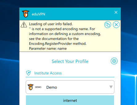 Authorized windows application revoked ends up in unclear error · Issue ...