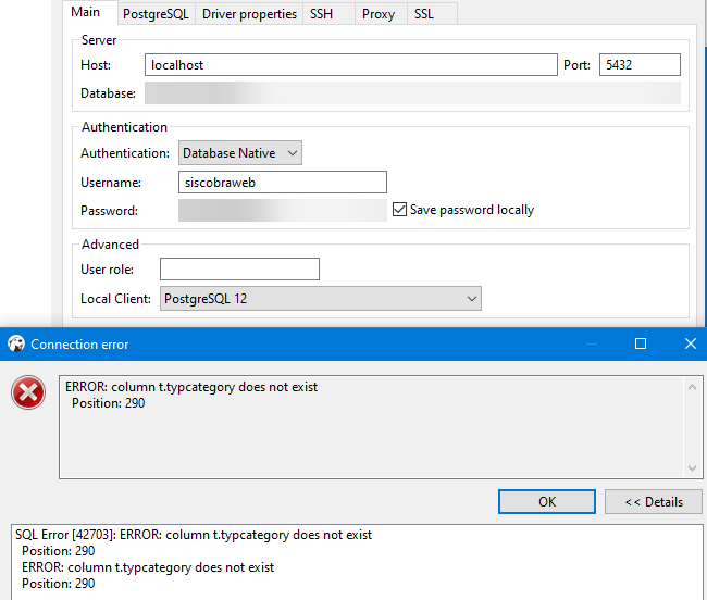 Missing Column on old PG Version · Issue #11479 · dbeaver/dbeaver · GitHub
