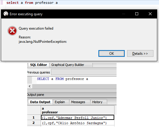 Select resulting in NullPointerException error · Issue #1815 · dbeaver/dbeaver · GitHub