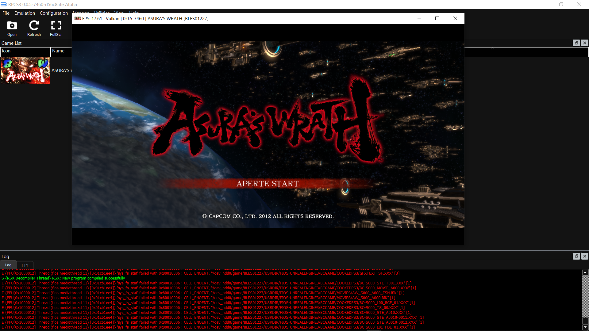 Regression Asuras Wrath · Issue 5296 · Rpcs3rpcs3 · Github 