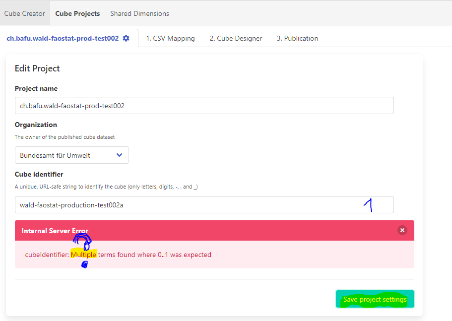 changing cubeIdentifier sometimes fails with odd error: multiple project names provided? · Issue ...