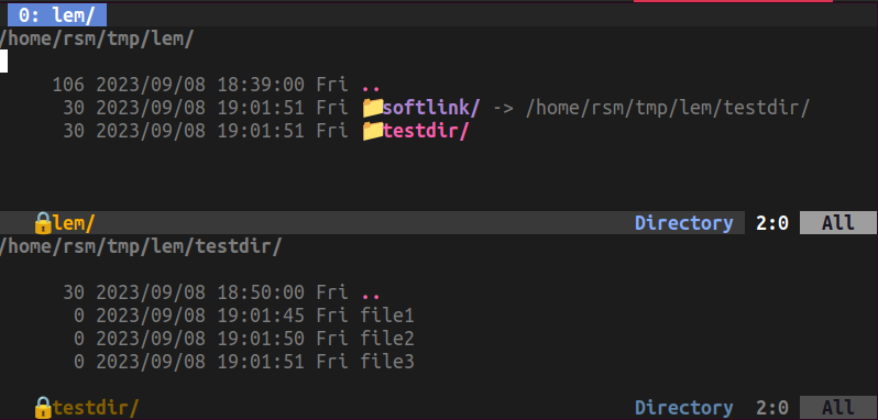 Directory mode bug: deleting soft link is dangerous! · Issue #1072 · lem-project/lem · GitHub
