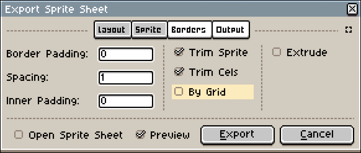 Trim Sprite option is ignored · Issue #3740 · aseprite/aseprite · GitHub