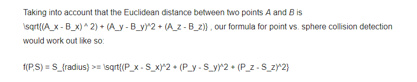 Content bug: Some TeX equations on the 3D Collision Detection article are not rendering or are ...