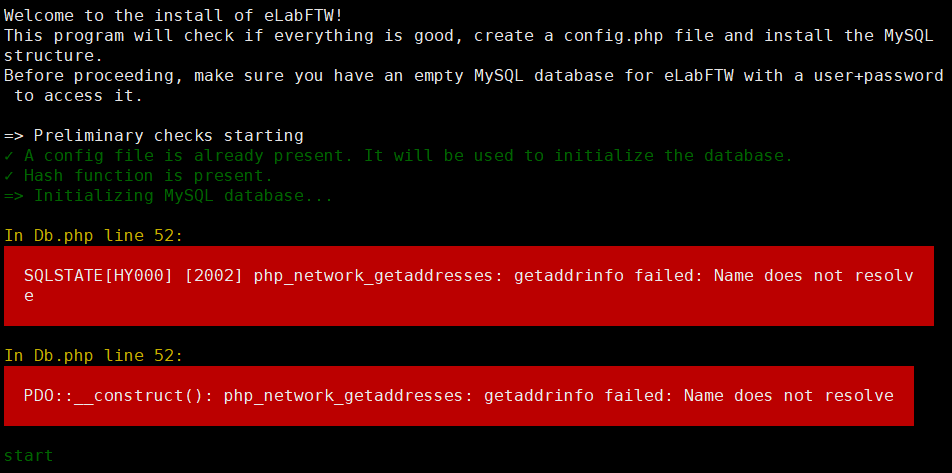 SQLSTATE[HY000] [2002] · Issue #1881 · elabftw/elabftw · GitHub