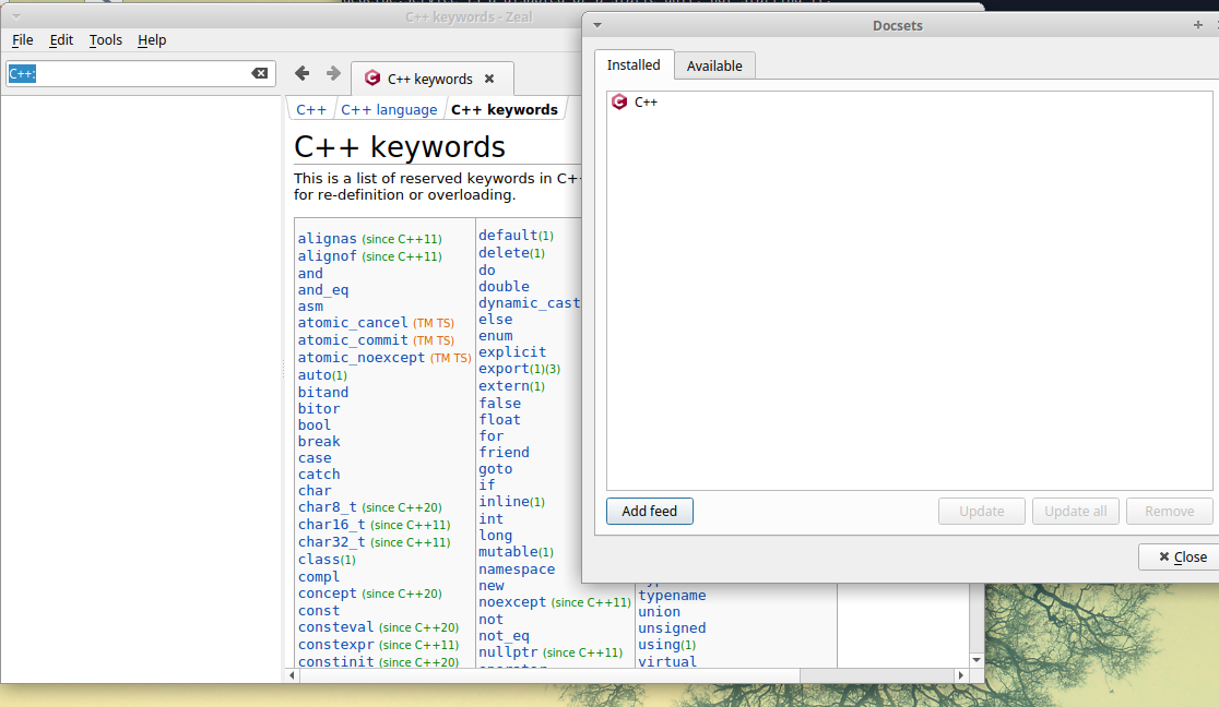 Search scope not working with C++ · Issue #1170 · zealdocs/zeal · GitHub