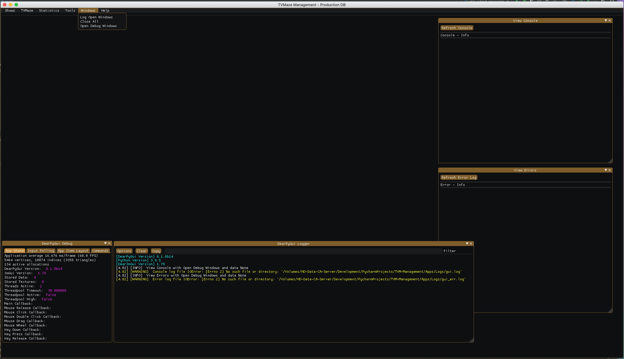 Additional positioning and size parameters for the debug and logger windows · Issue #146 ...