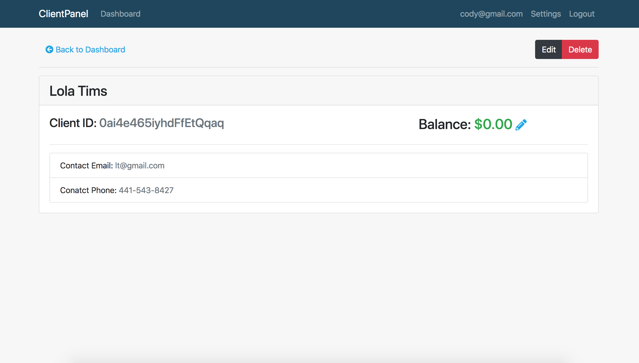 GitHub - Palinana/client-panel: Deployed Link