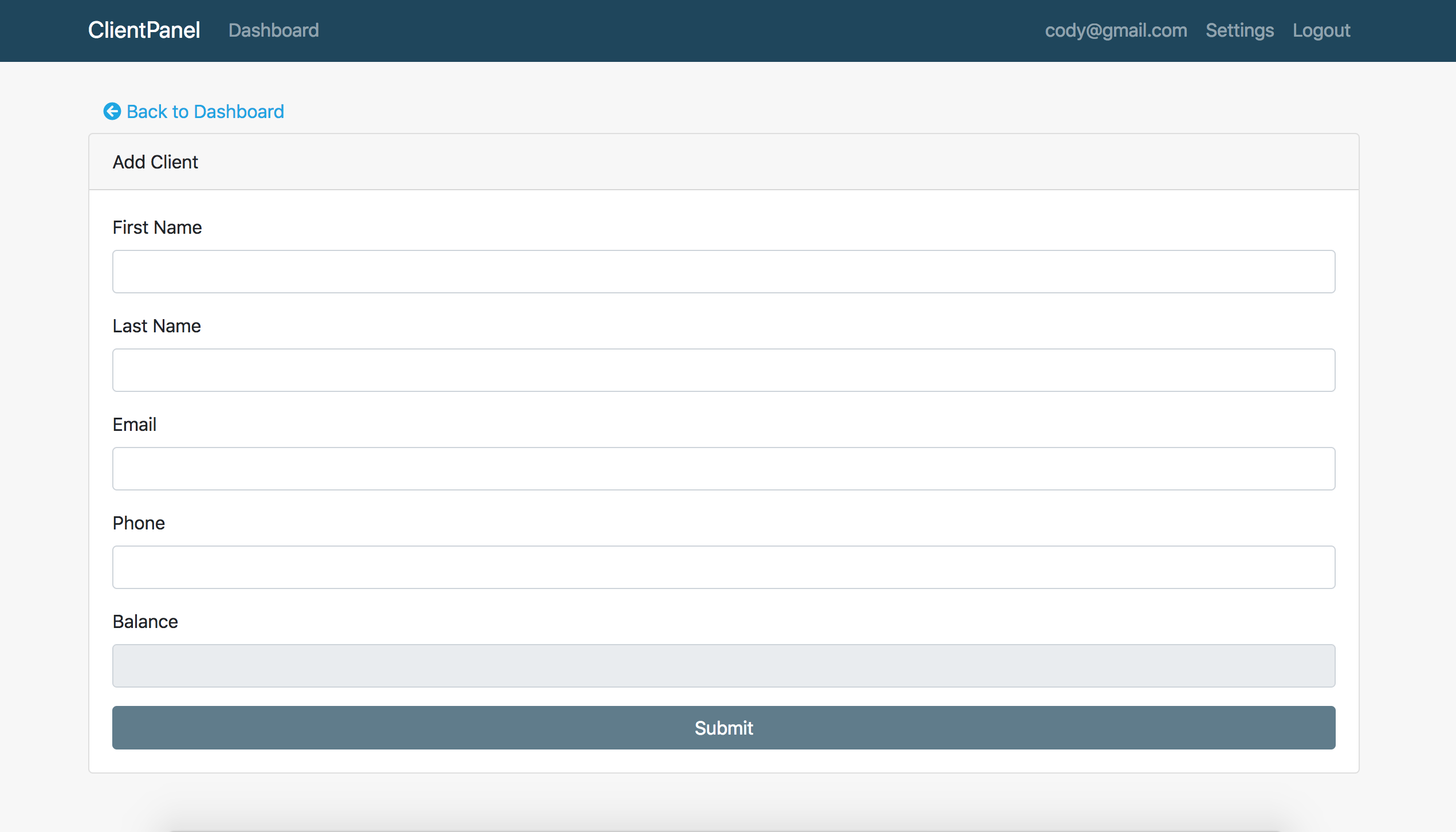 GitHub - Palinana/client-panel: Deployed Link