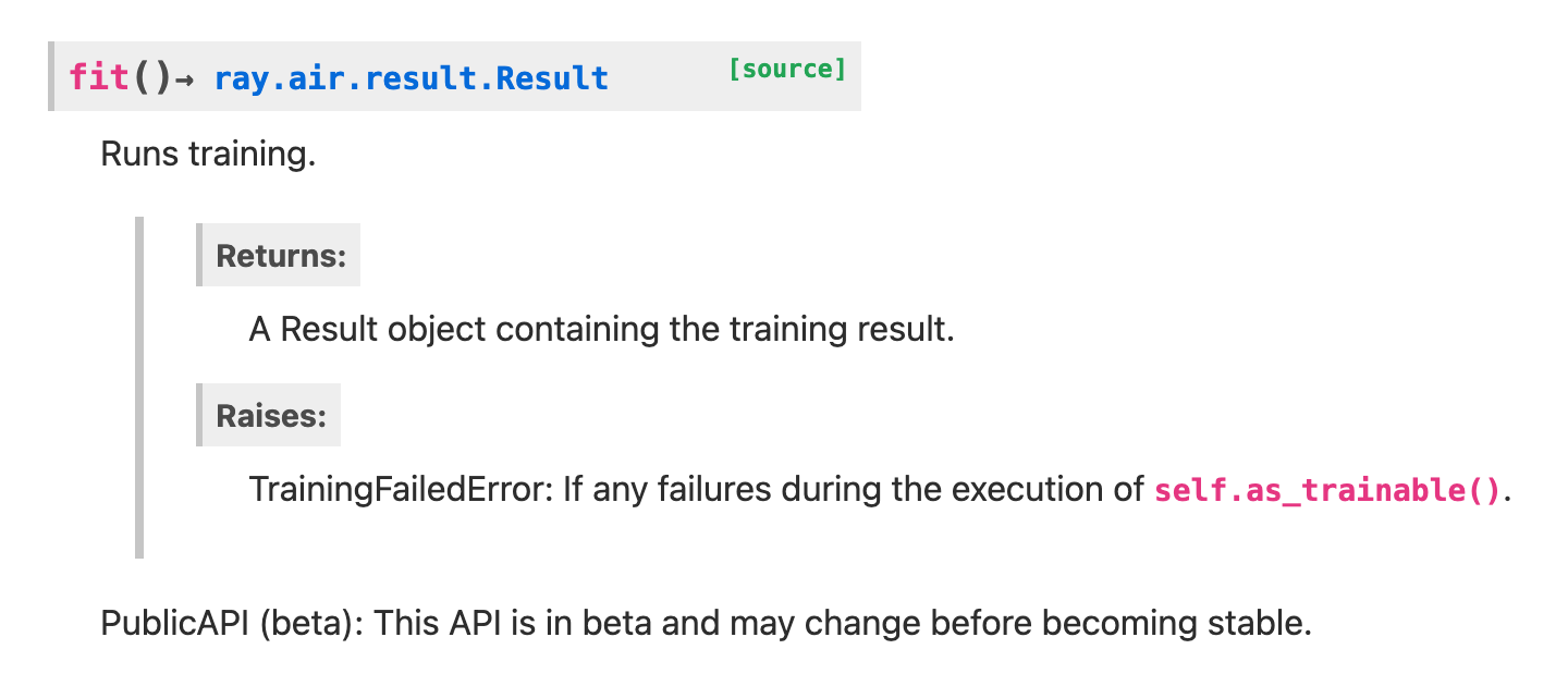 [Docs] `PublicAPI` annotation makes rendering jank · Issue #28500 · ray-project/ray · GitHub